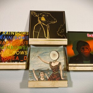 Handmade Mid-century Walnut Vinyl Record Shelf With Optional Inlay ...