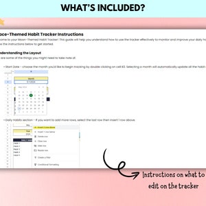 Habit Tracker Spreadsheet Google Sheets Template | Daily Habit Weekly ...
