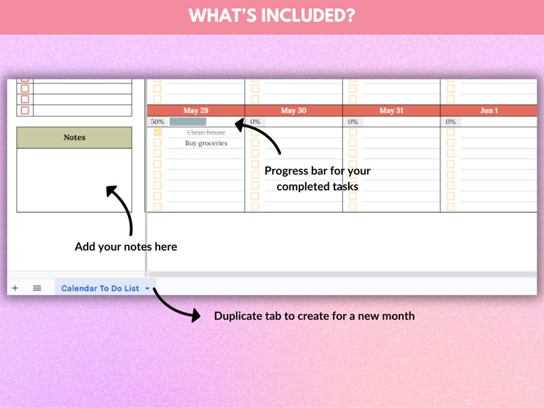 To Do List Template | Task Tracker Editable to Do List Calendar Google Sheets Template Digital ...