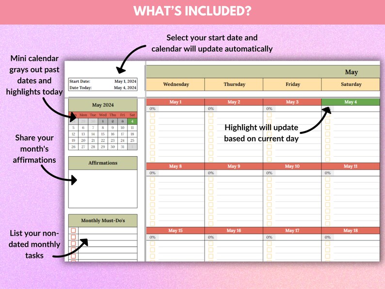 To Do List Template | Task Tracker Editable to Do List Calendar Google ...