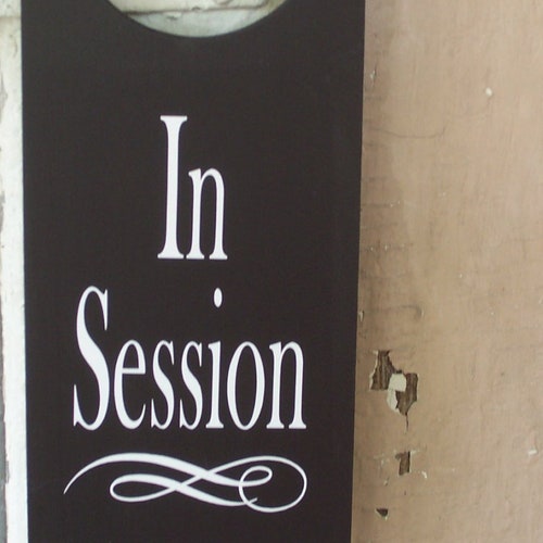In Session Door Hanger Wood Vinyl Sign Spa Salon Massage - Etsy