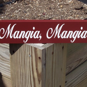 Italian Kitchen Sign Mangia Mangia Wood Vinyl Sign Eat Eat Italian ...