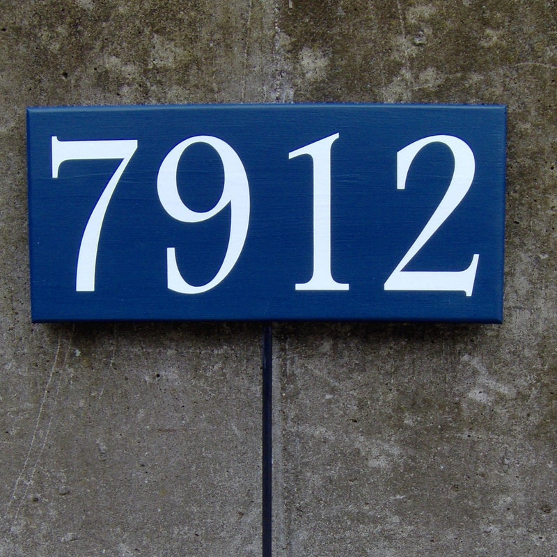 House Number Plaque - Etsy