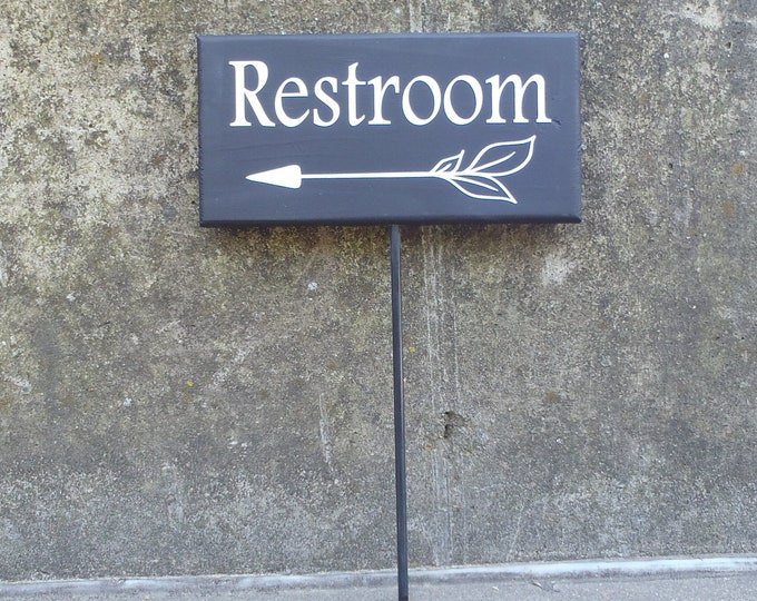 Customizable Directional Arrow Wooden Signs With a Stake for Home ...