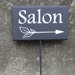 Salon Directional Arrow Wood Vinyl Stake Sign Beauty Salon - Etsy
