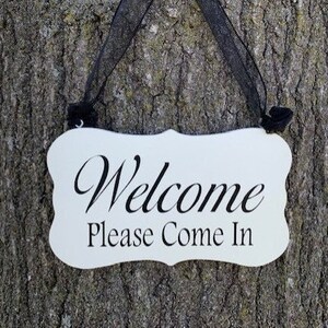 Welcome Entry Please Come in Sign Wood Vinyl Signage for Home - Etsy