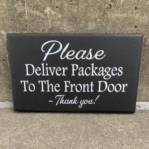 Deliver Packages Sign for Front or Back Porch Decor Outside Wooden ...