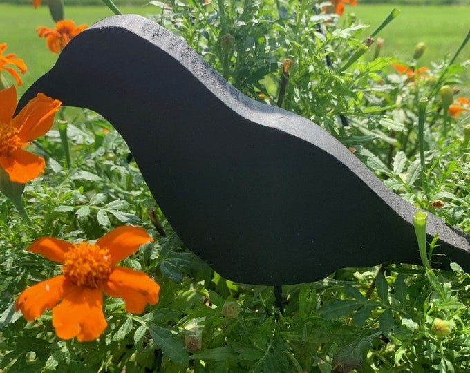 Primitive Black Crow Decorative Planter Pick or Fall Centerpiece Decor ...