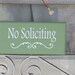 No Soliciting Wooden Vinyl Sign For Front Door Or Wall Outdoor | Etsy