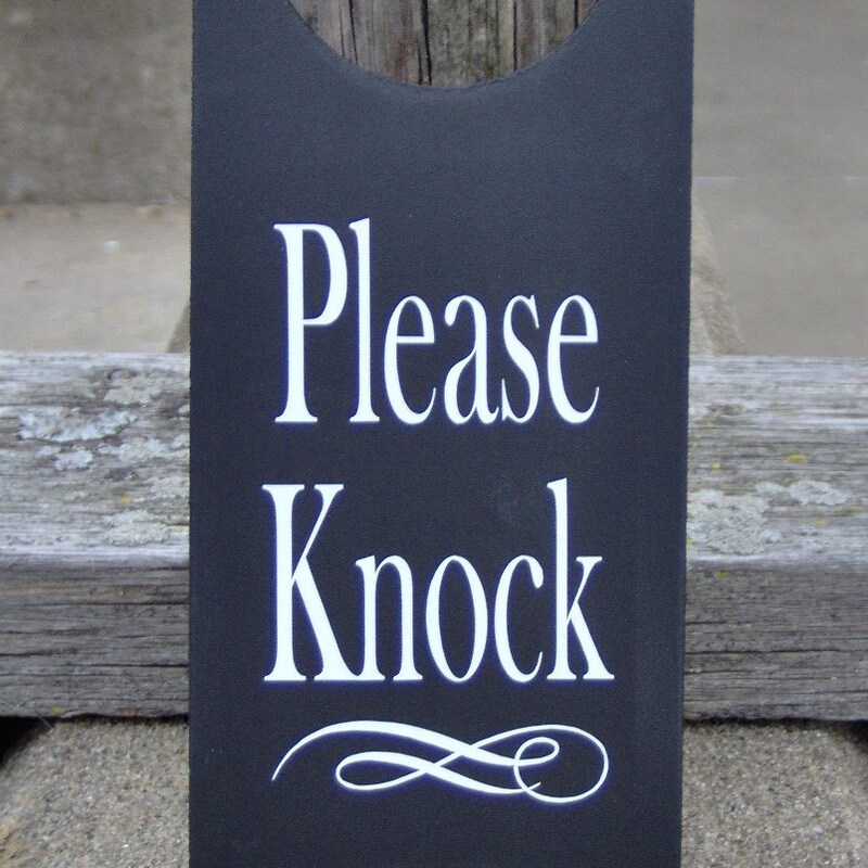 Please Knock Sign - Etsy