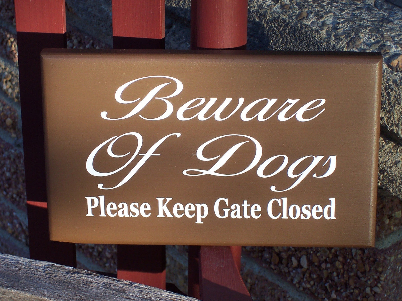 Yard Gate Signs Beware of Dogs Please Keep Gate Closed Wood - Etsy