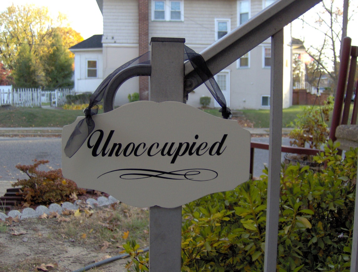 Occupied Unoccupied Wood Vinyl 2 Side Sign Dressing Room | Etsy