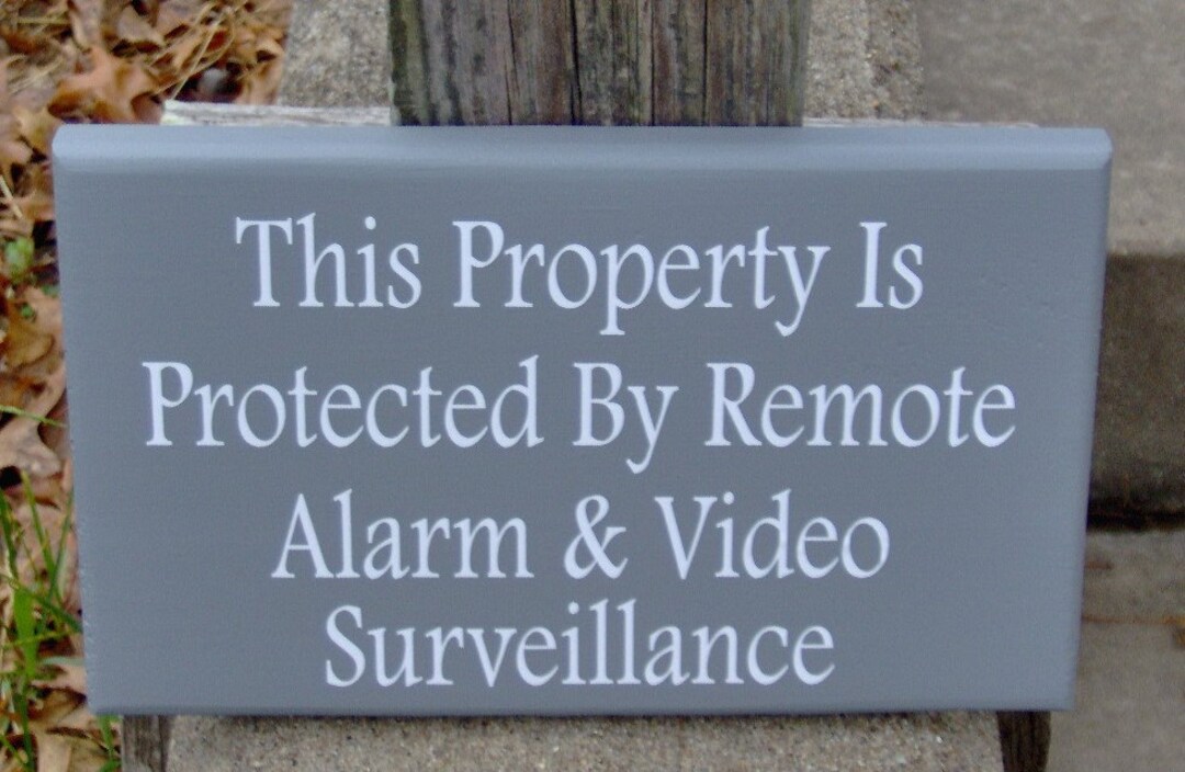 Property Protected Remote Alarm Video Surveillance Wood Vinyl Security ...