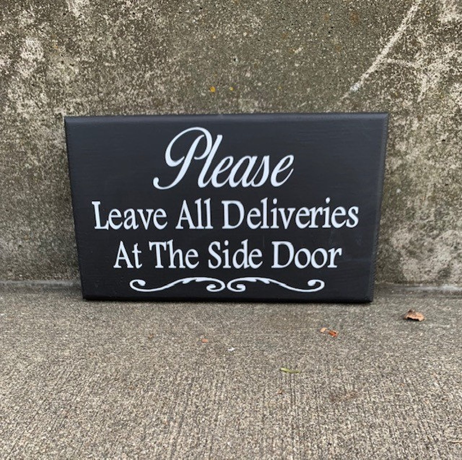 Please Leave Packages Front Door Wood Vinyl Sign Back Door | Etsy