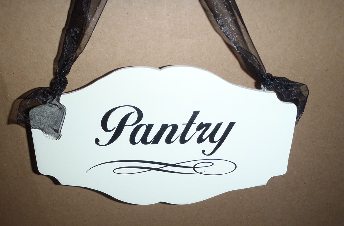 Kitchen Door Sign Pantry Wood Vinyl Door Decor Wall Plaque - Etsy