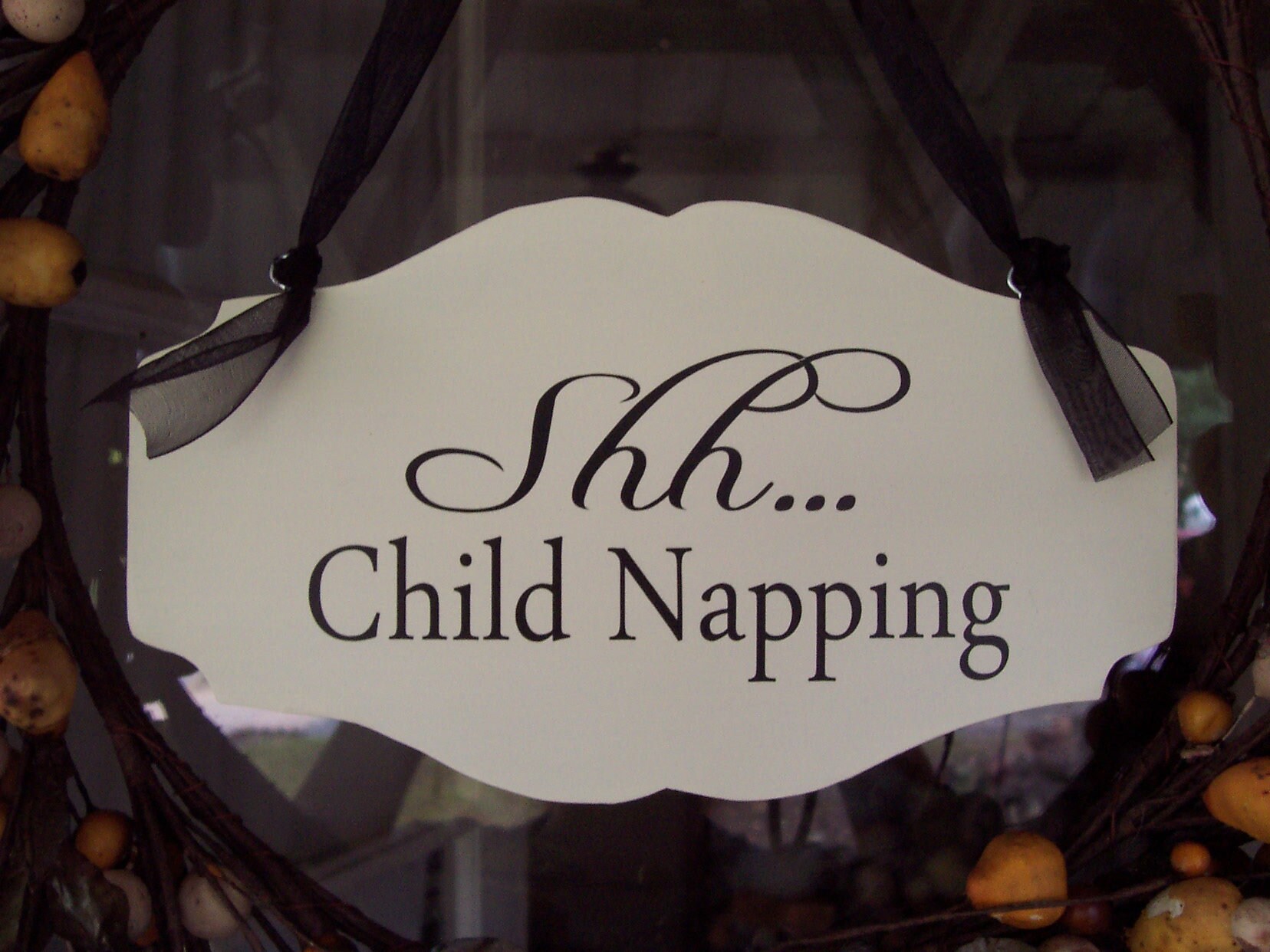 Shh Child Napping Sign Wood Vinyl Sign Bedroom Sign Door | Etsy