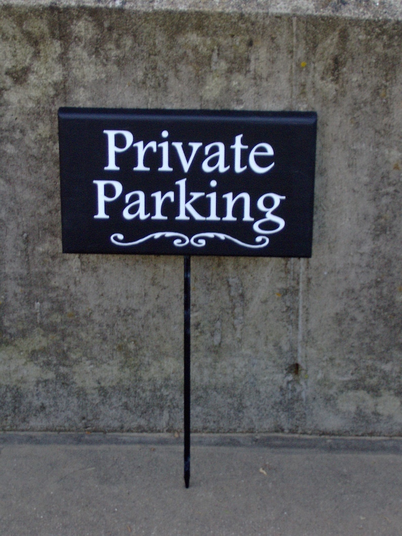 Custom Private Parking Sign Wood Vinyl Stake Sign Driveway | Etsy