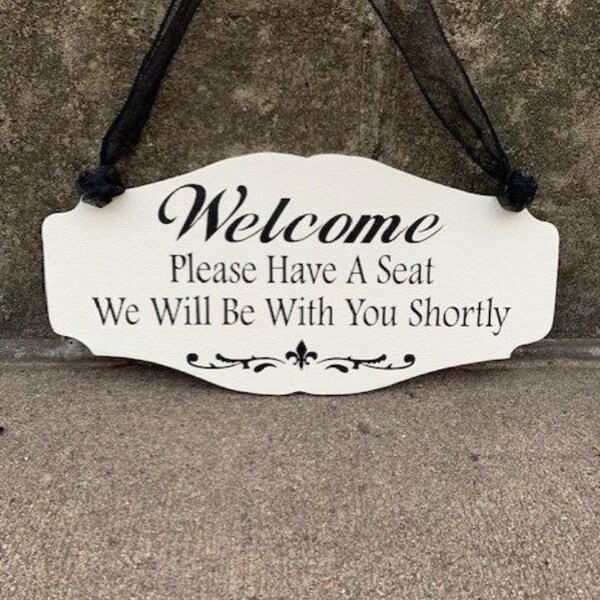 Welcome Please Have a Seat Sign - Etsy
