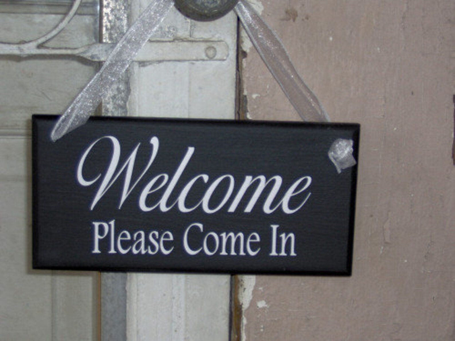 Welcome Sign Please Come in Door Sign Wood Vinyl Signs Welcome - Etsy