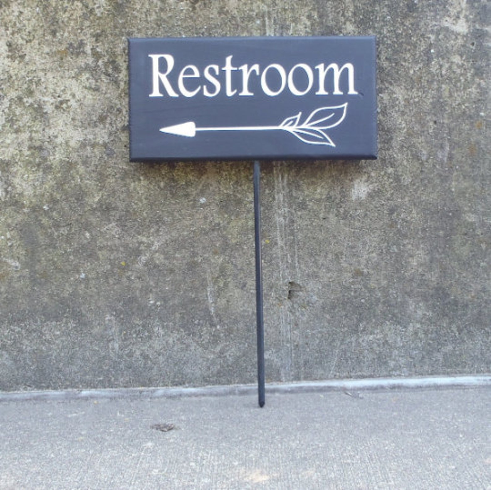 Salon Directional Arrow Wood Vinyl Stake Sign Beauty Salon - Etsy