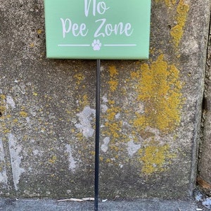 No Dogs Pee Zone Decorative Yard Signs for Outdoors Front Lawn Garden ...