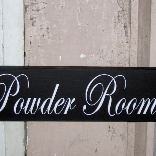 Powder Room Sign - Etsy
