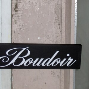 Boudoir Wood Vinyl Sign Bedroom Sign or Wall Plaque or Block Shelf ...