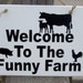 Welcome to the Funny Farm Wood Vinyl Sign Animals Cow Pig - Etsy