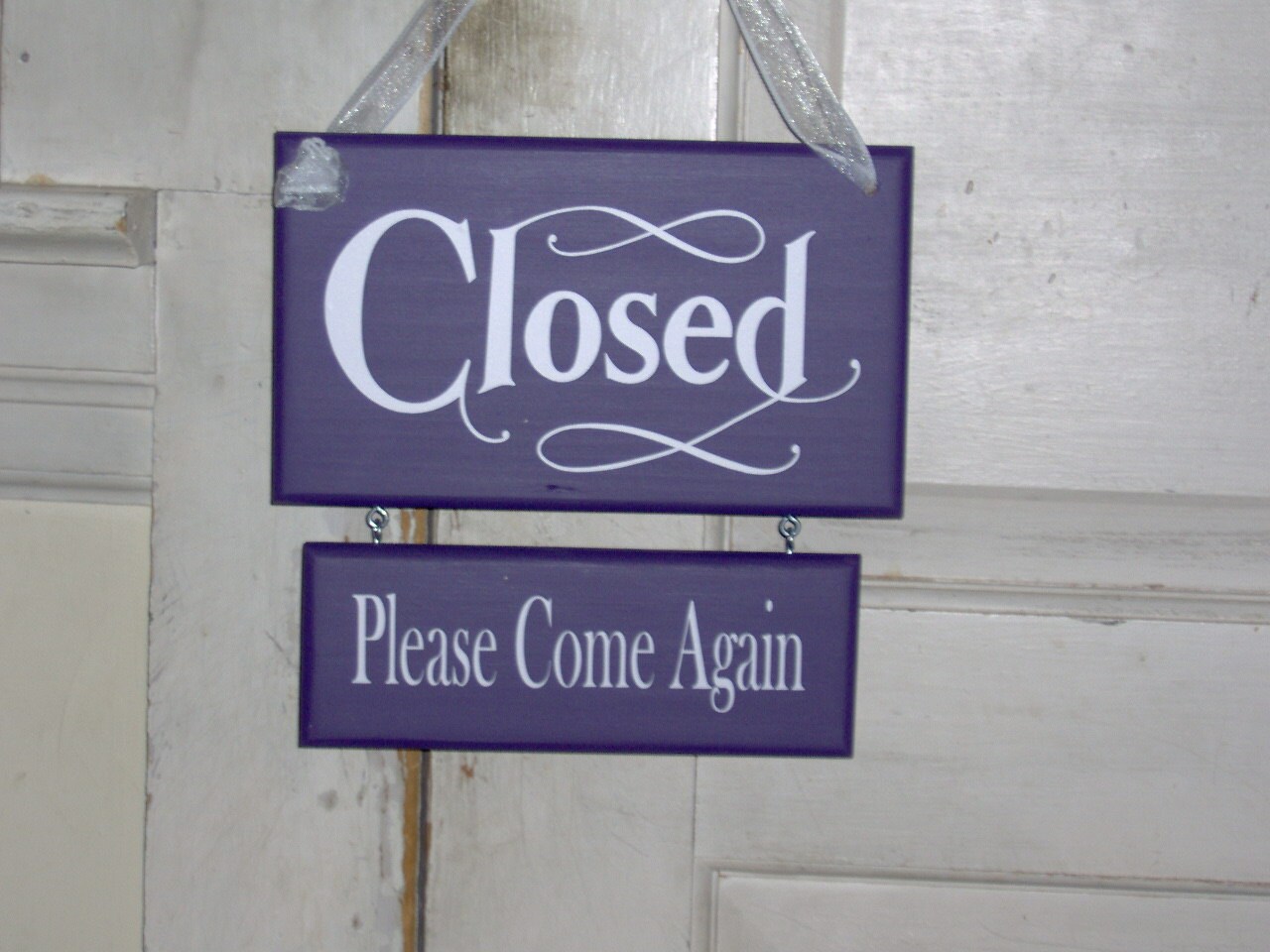 Open Welcome Closed Please Come Again Wood Vinyl Sign | Etsy