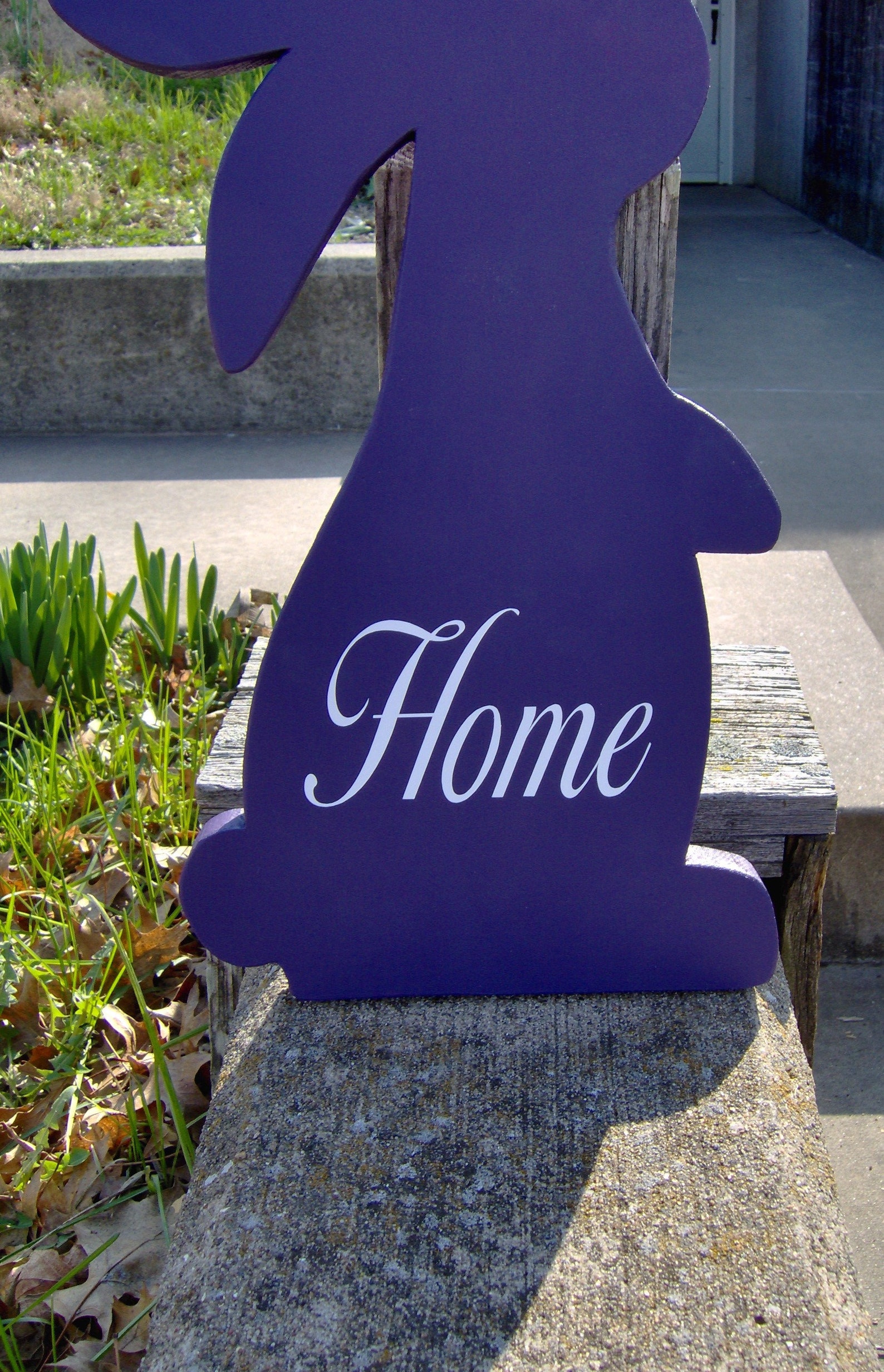 Bunny Rabbit Cutout Wood Vinyl Sign Porch Sign Home Decor - Etsy
