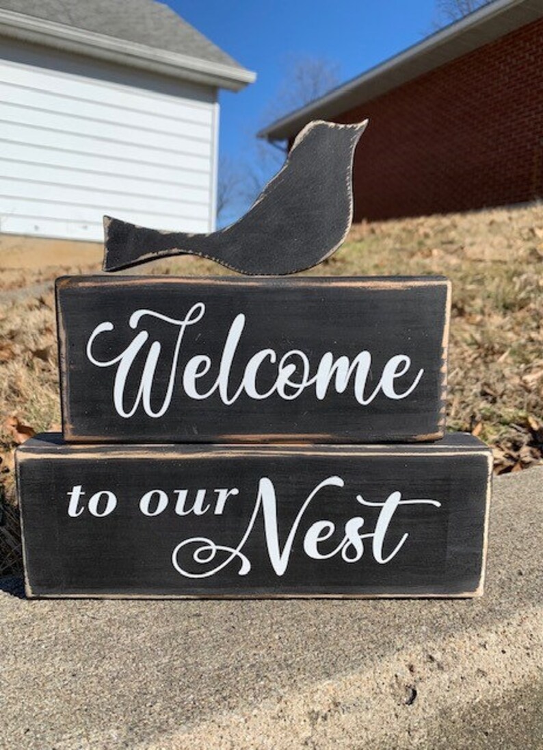 Rustic Tabletop Decor Wood Signs for Home Decorating Stackable - Etsy