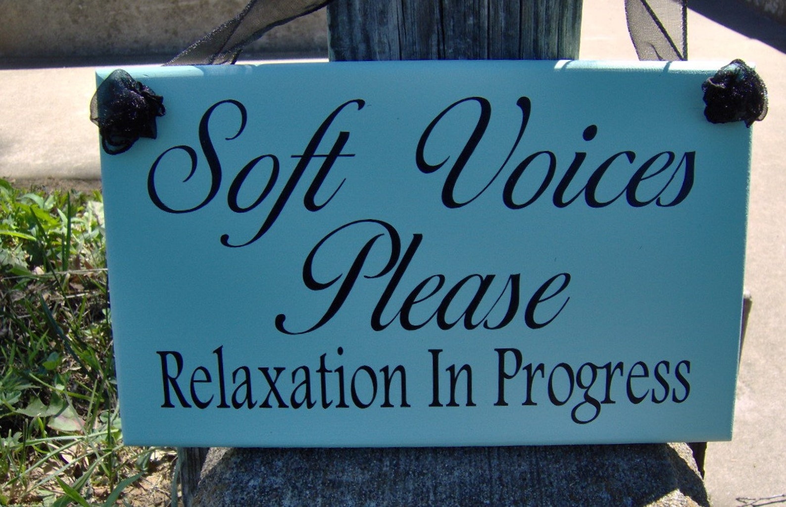 Soft Voices Please Session in Progress Wood Vinyl Sign Massage Spa ...