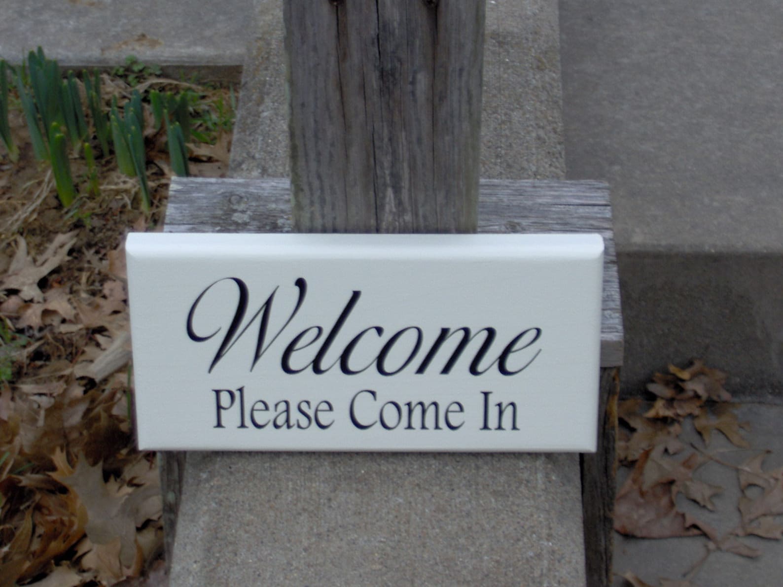 Welcome Sign Please Come in Door Sign Wood Vinyl Signs Welcome - Etsy
