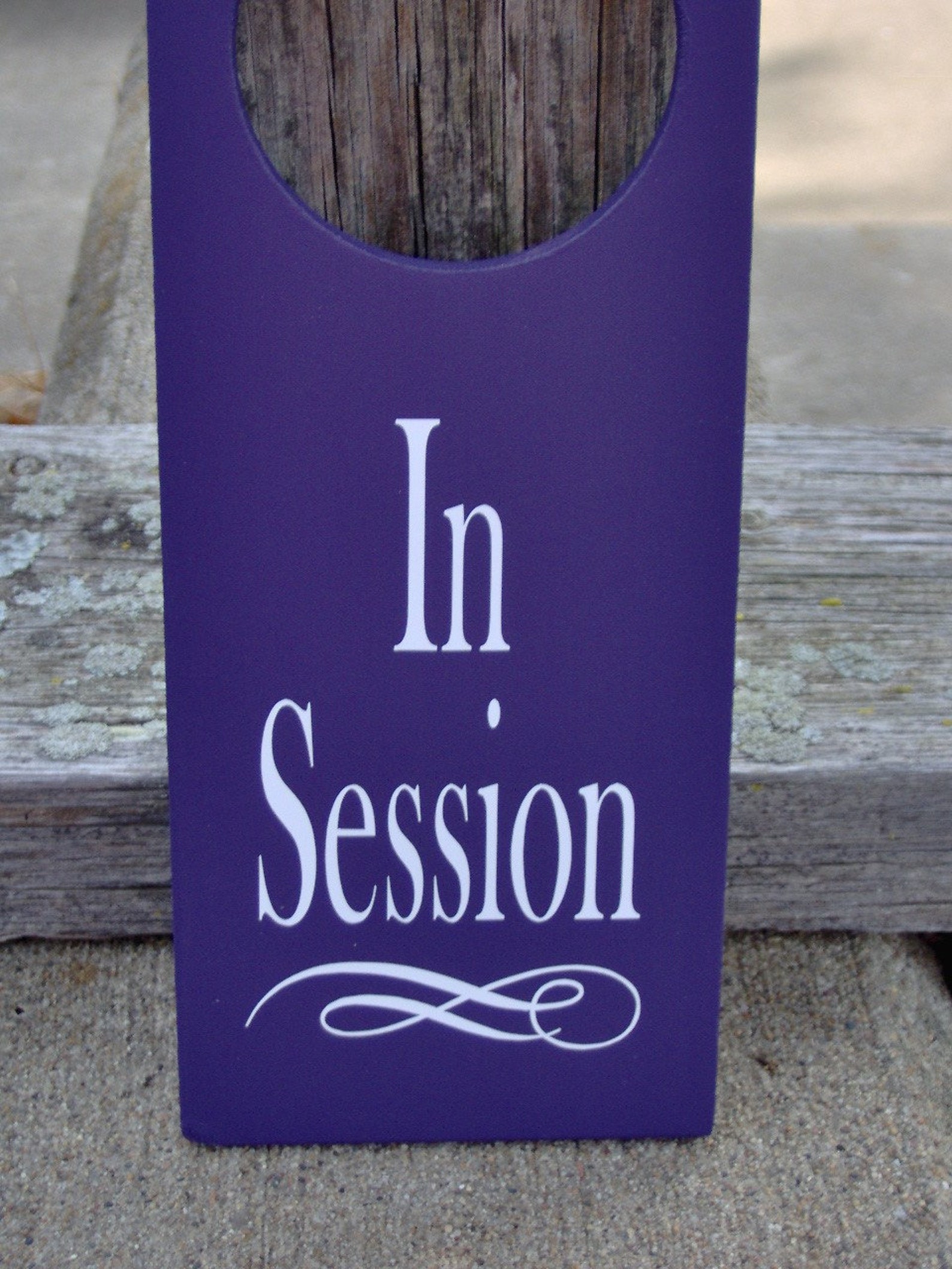 Door Knob Hanger in Session Wood Vinyl Sign Office Supplies - Etsy