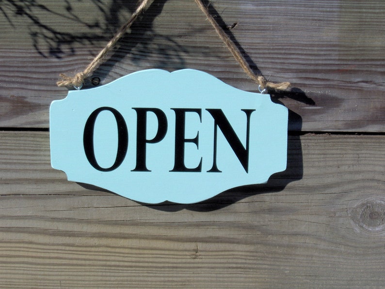 Small Open Closed Wood Vinyl Sign Two Sided Business Office - Etsy