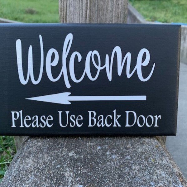 Back Door Sign - Etsy
