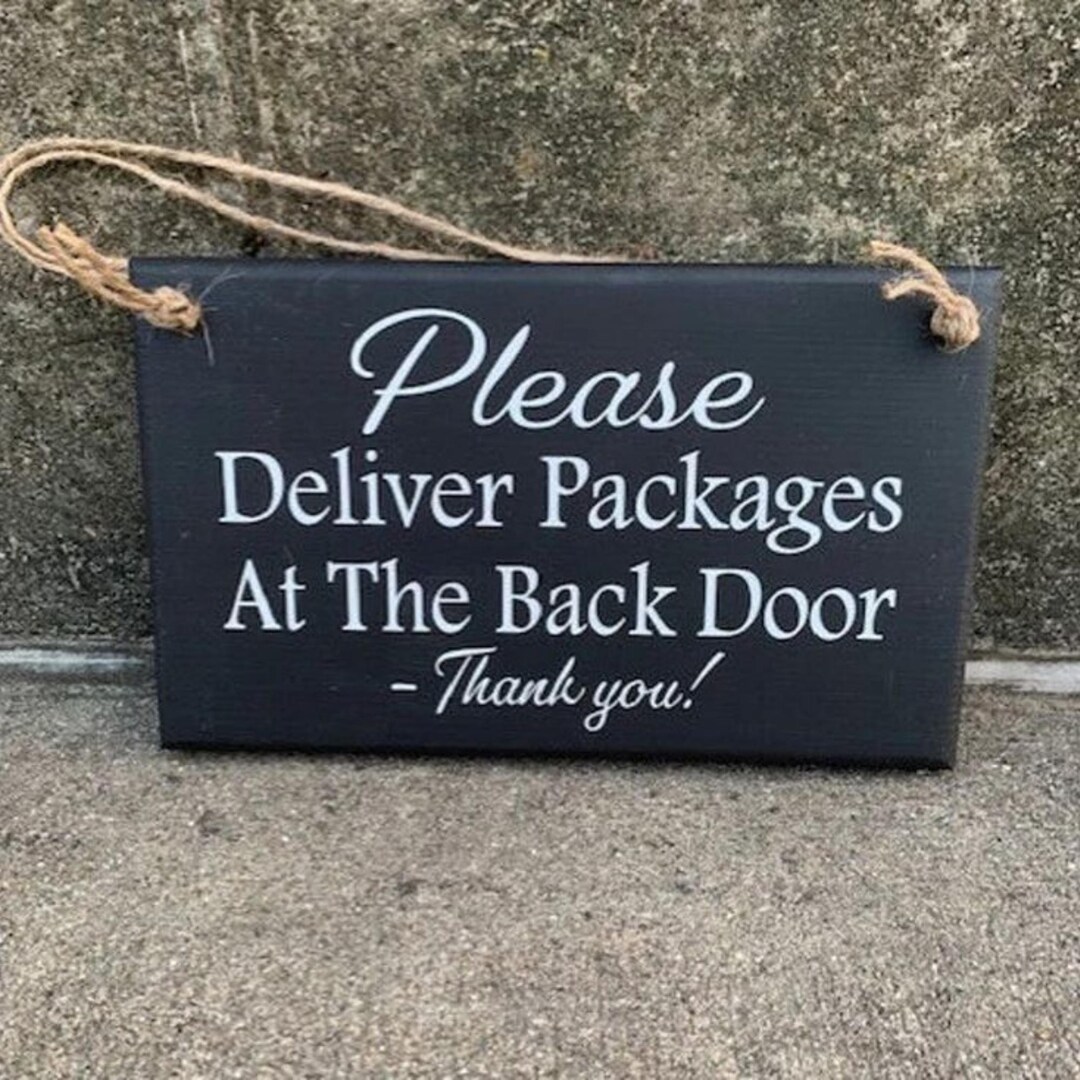Deliver Packages Sign for Front or Back Porch Decor Outside Wooden ...