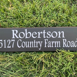 Signs for Front Door Custom Last Name House Number Street Address Wall ...