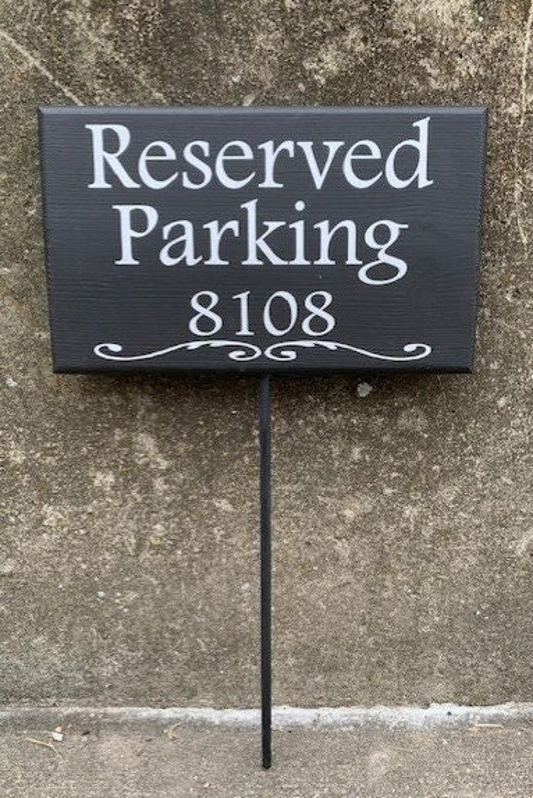 Custom Reserved Parking Yard Stake Sign Wood Vinyl Signs for - Etsy
