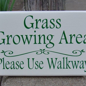 Please Use Walkway Grass Area Landscape Lawn Sign for Front Yard of ...