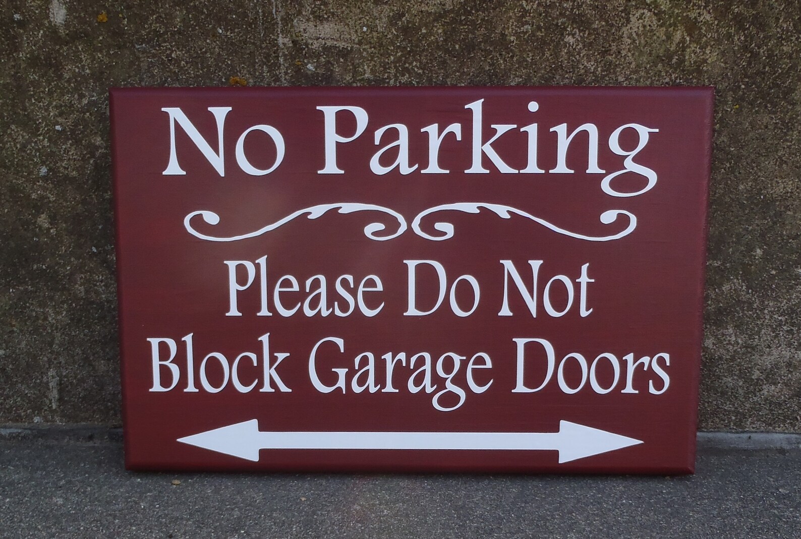 No Parking Please Do Not Block Garage Doors Wood Vinyl Sign | Etsy