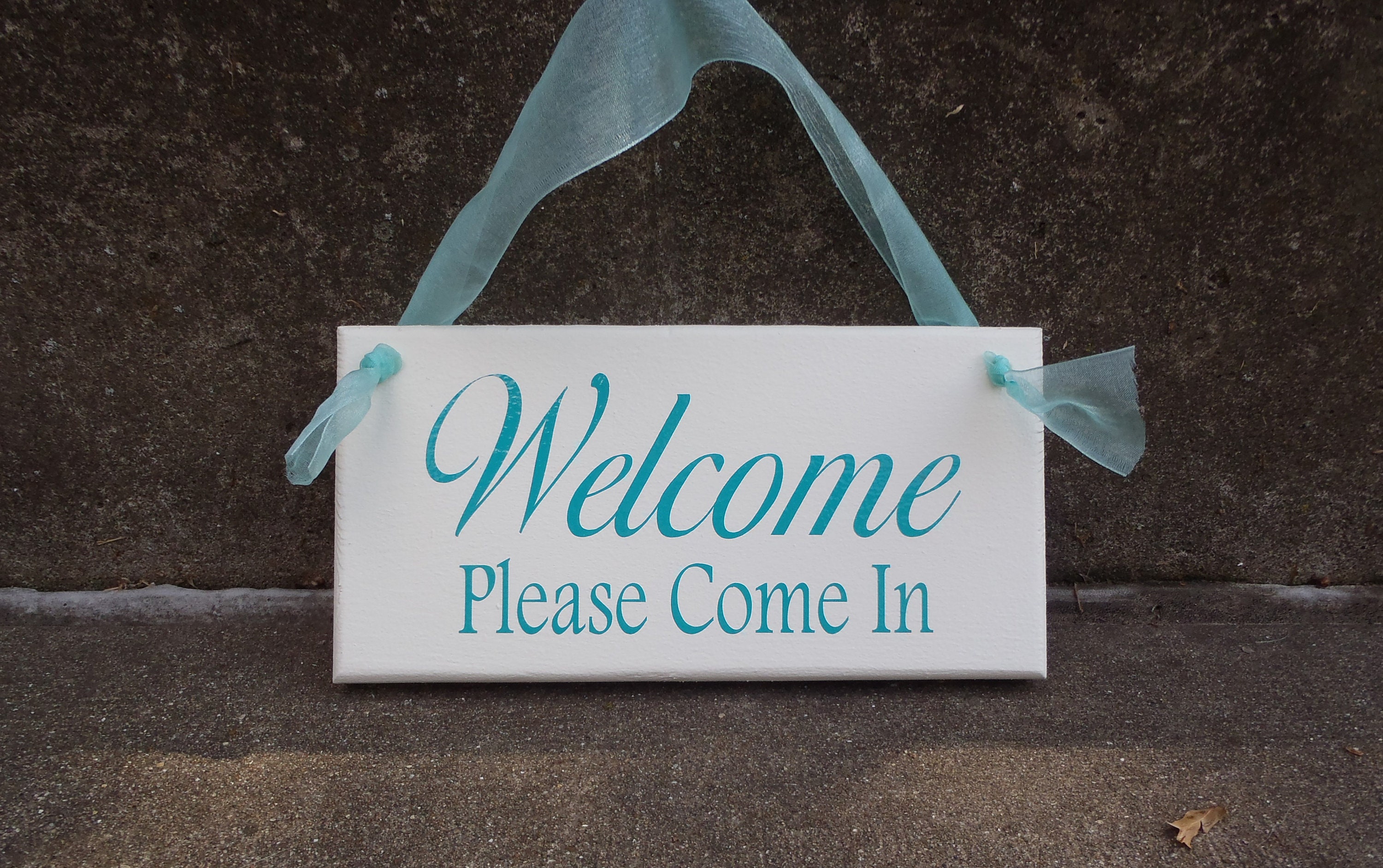 Welcome Sign Please Come in Door Sign Wood Vinyl Signs Welcome | Etsy