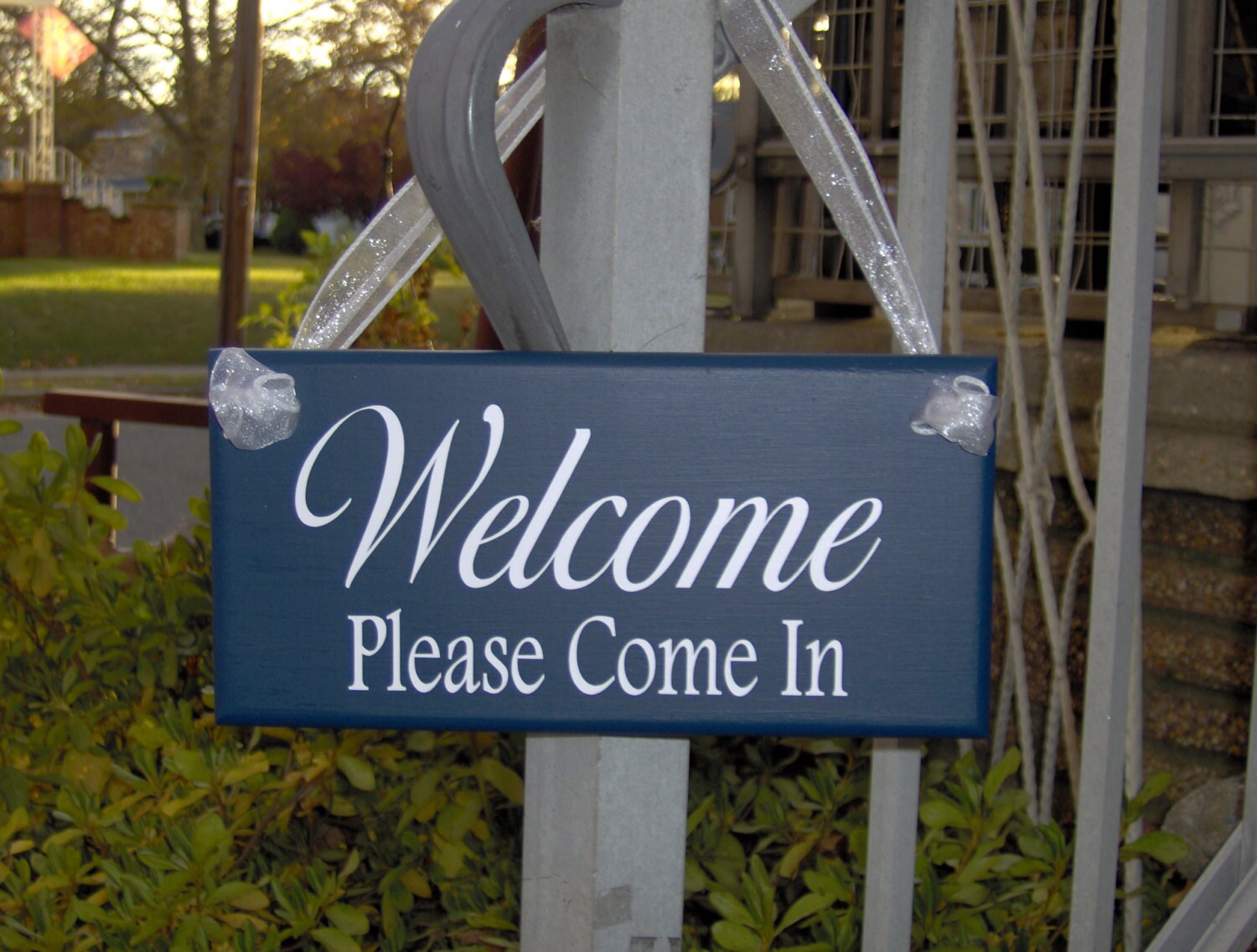Welcome Sign Please Come in Door Sign Wood Vinyl Signs Welcome | Etsy