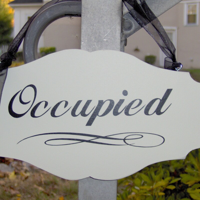 Bathroom Occupied Vacant Sign - Etsy