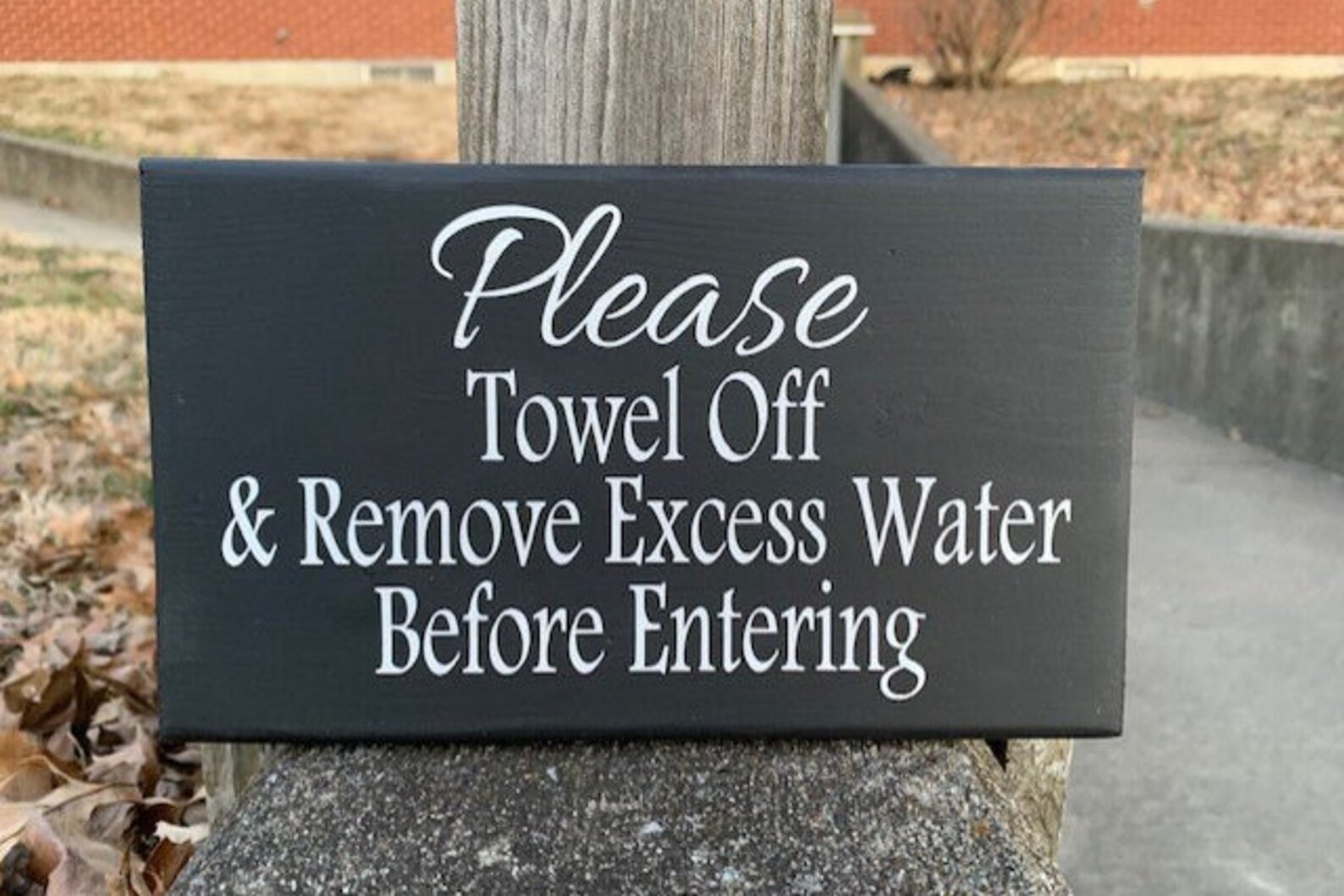 Pool Outdoor Decor Please Towel off Remove Excess Water Before - Etsy