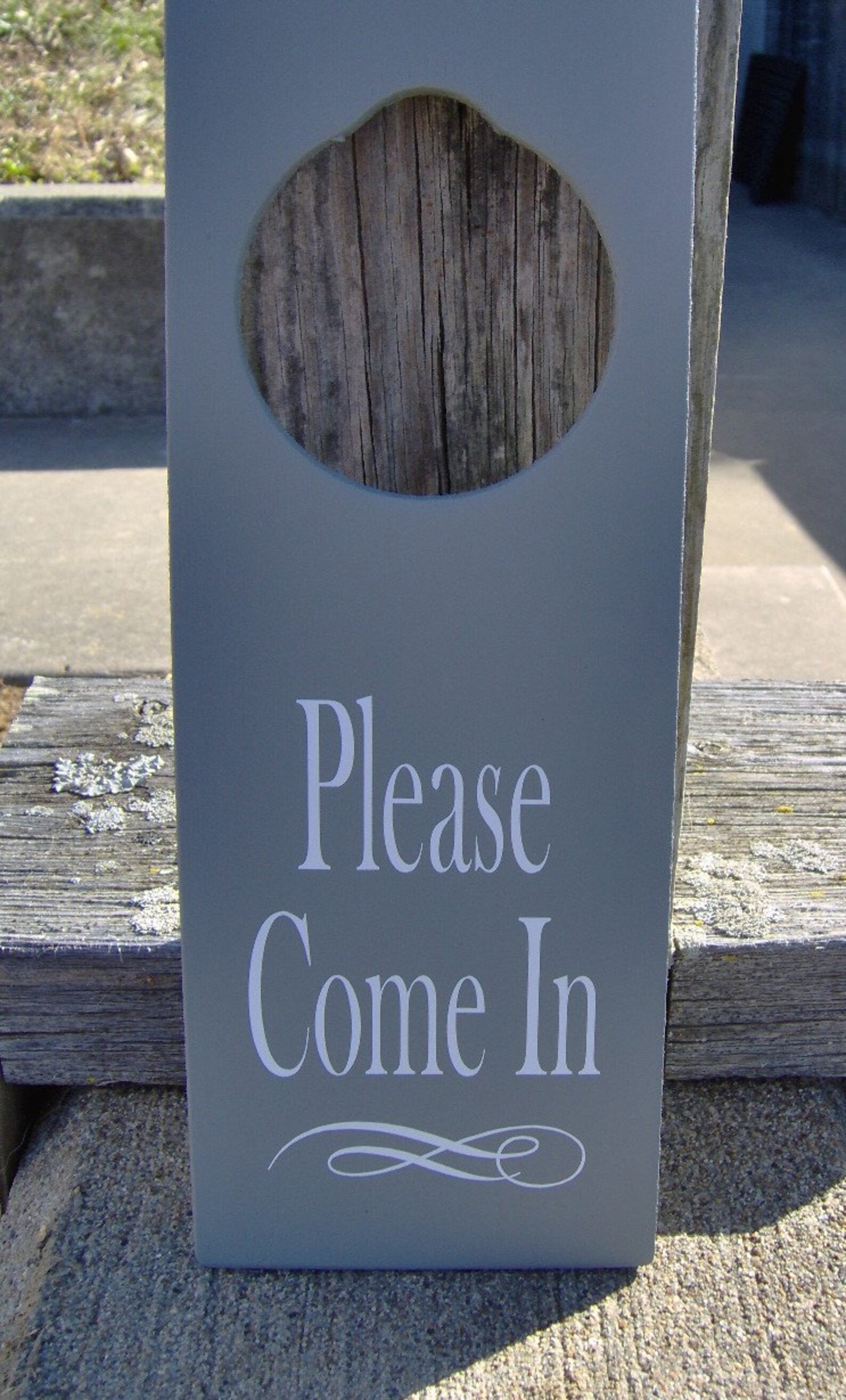 Please Come in Door Knob Hanger Sign Office Business Wood | Etsy