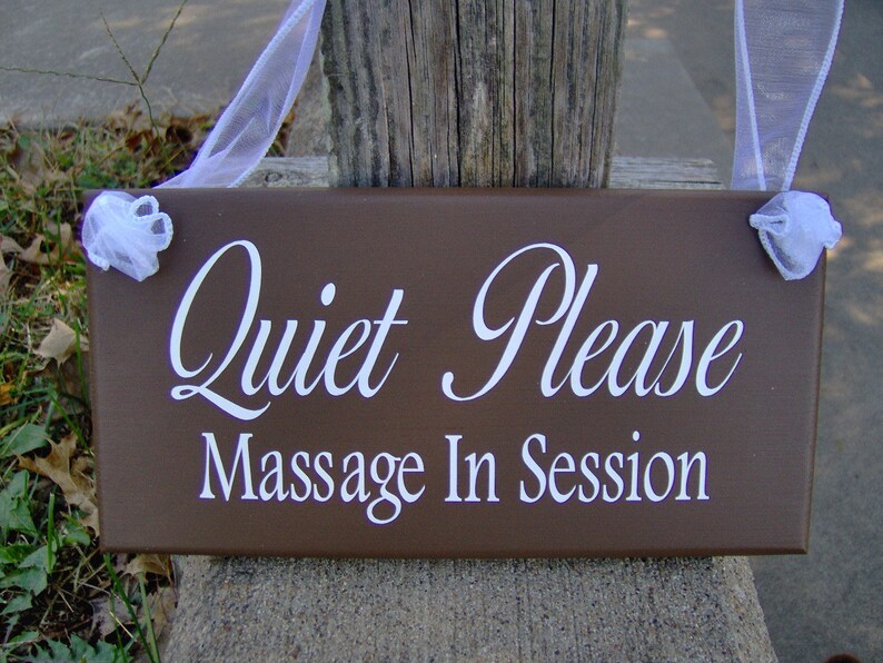 Quiet Please Massage in Session Wood Sign Vinyl Plaque Brown - Etsy
