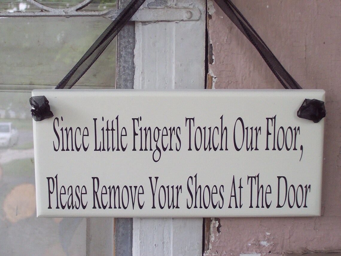 Cute Door Sign Little Fingers Touch Our Floor Please Remove - Etsy