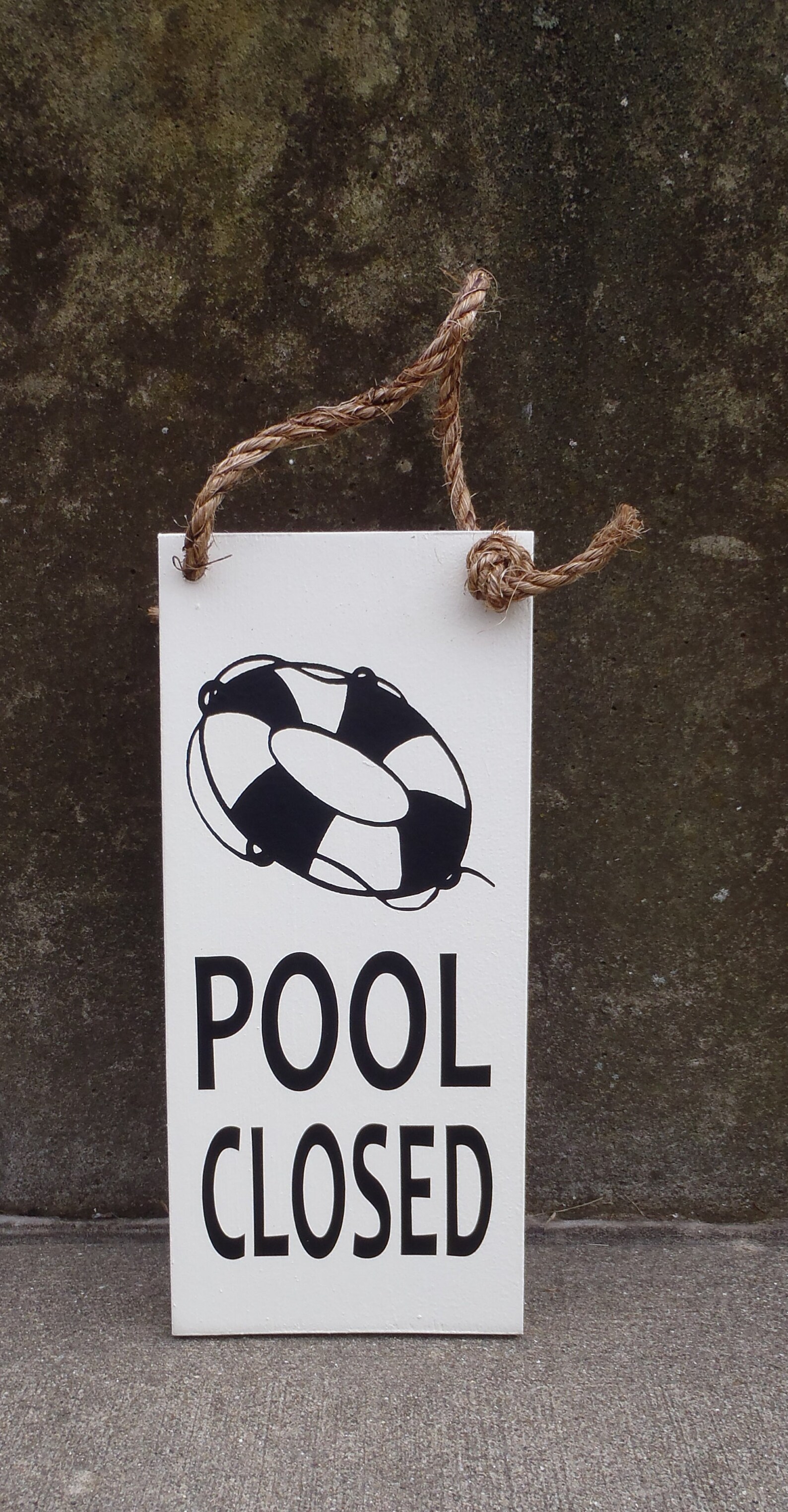 Swimming Pool Open Closed Wood Vinyl Sign for Backyard Front | Etsy