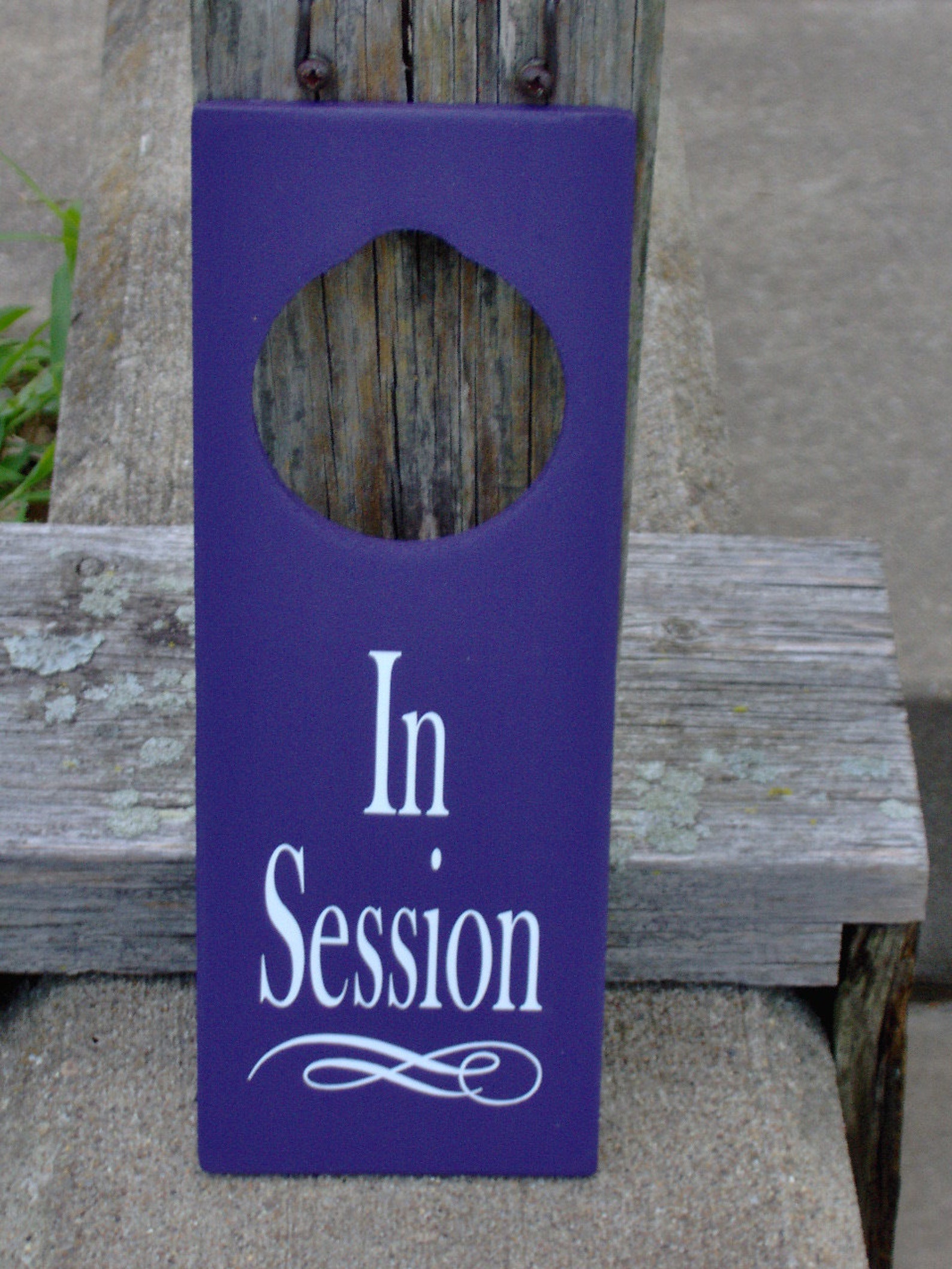 In Session Door Knob Hanger Wood Vinyl Sign Office Spa Salon - Etsy